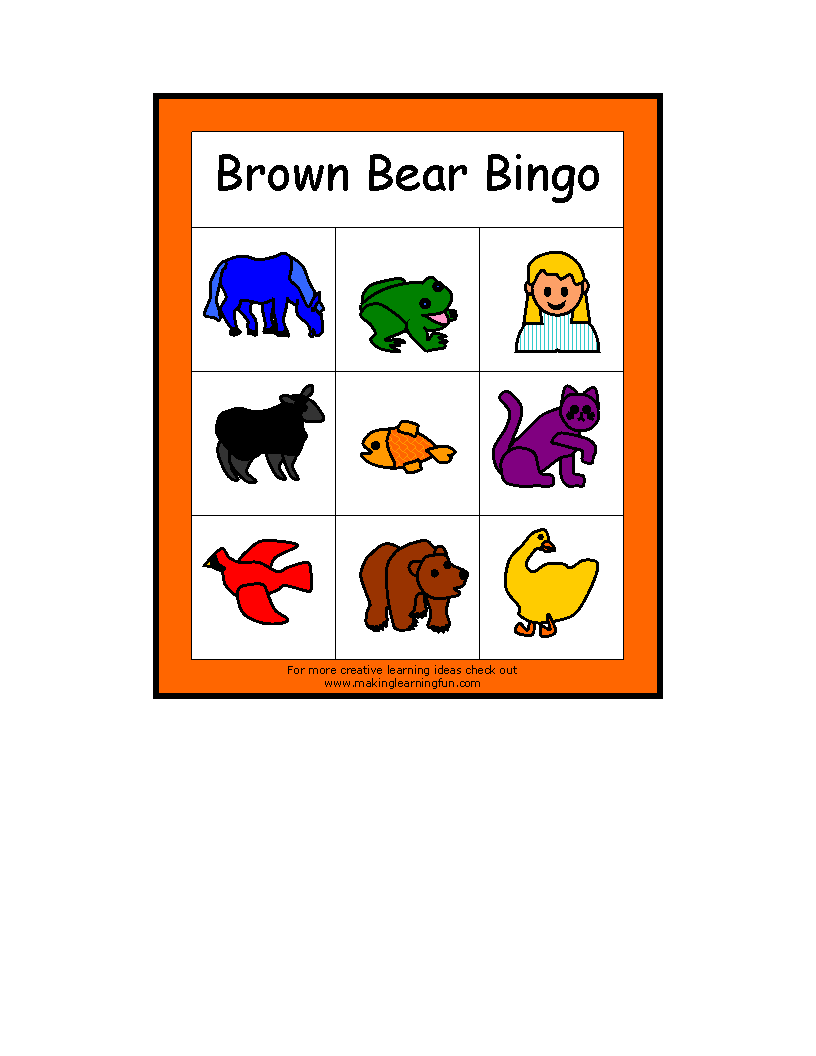BROWN BEAR BINGO GAME | learningenglish-esl